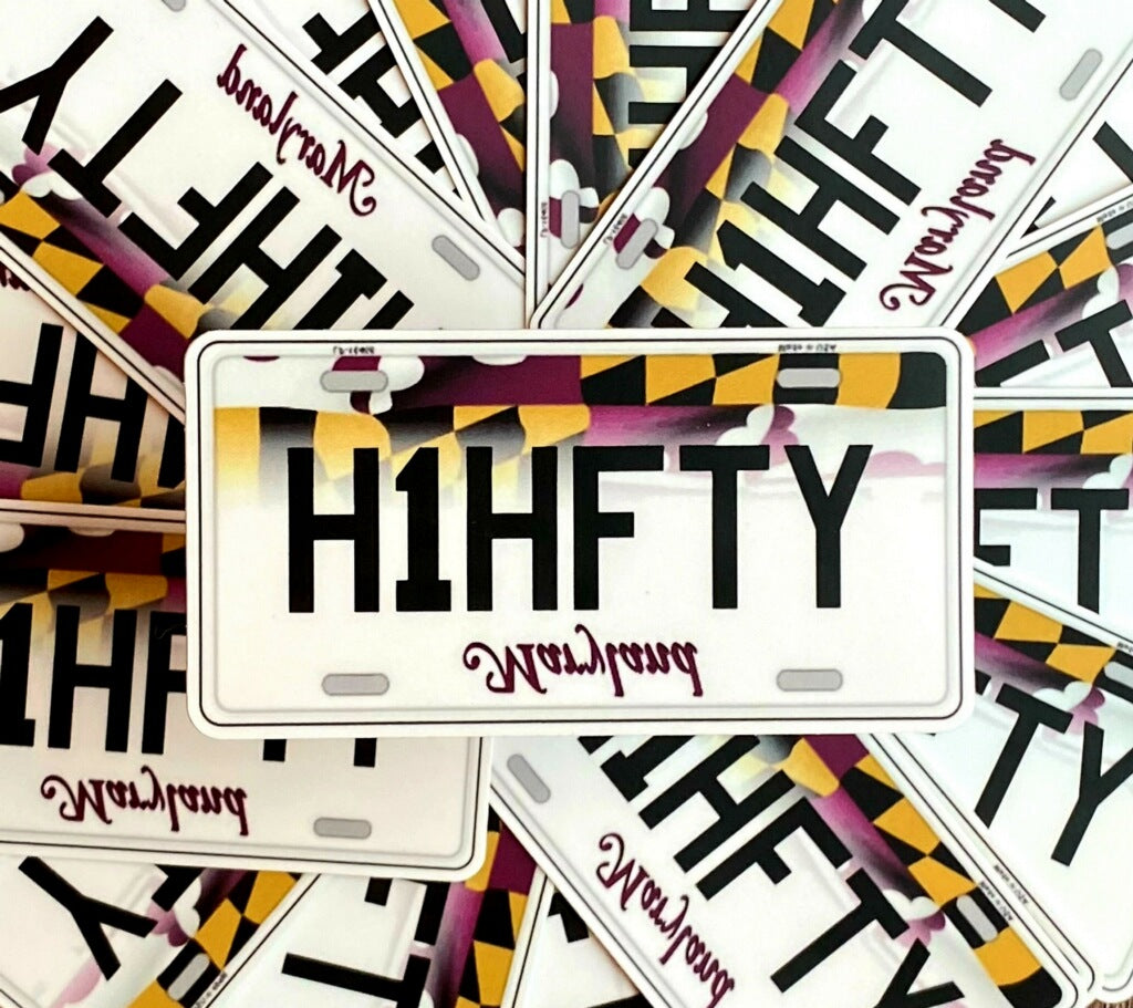 Maryland H1HFTY Plate Decal – HIHFTY